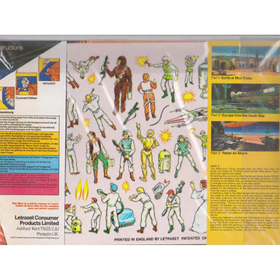 STAR WARS UK LETRASET RUB-ON TRANSFER SERIES 1-3 (SET OF 3), Hobbies ...