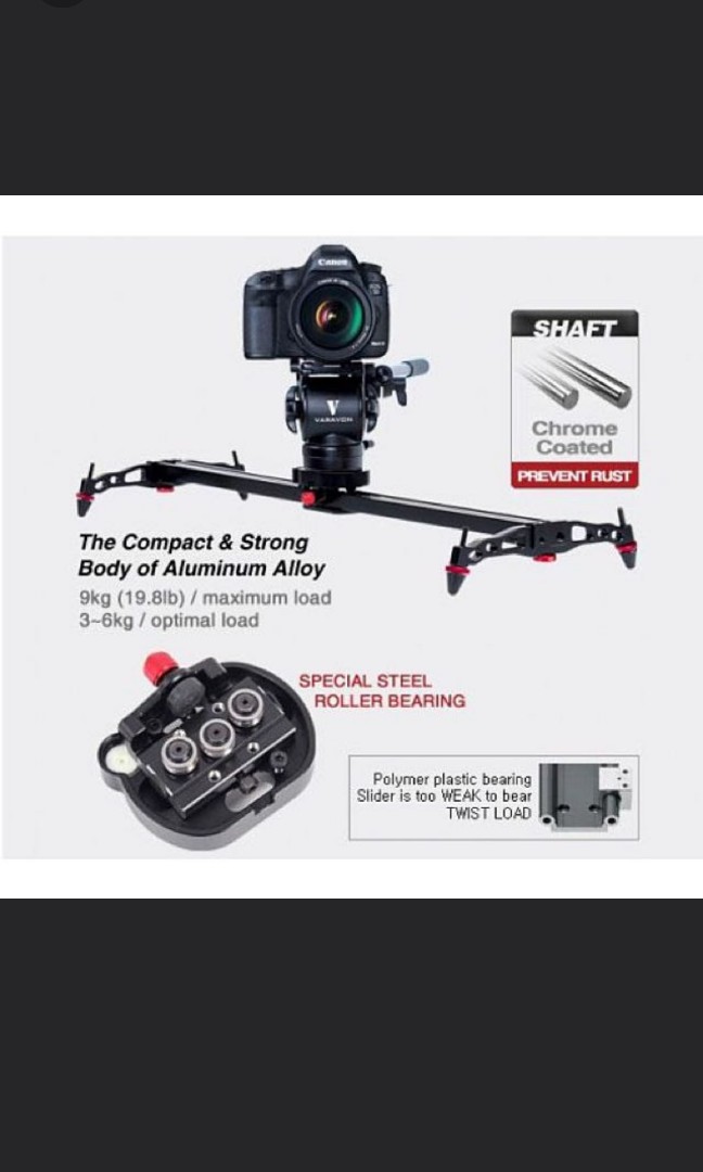 Varavon Slidecam Lite 1000 Slider, Photography, Video Cameras on Carousell