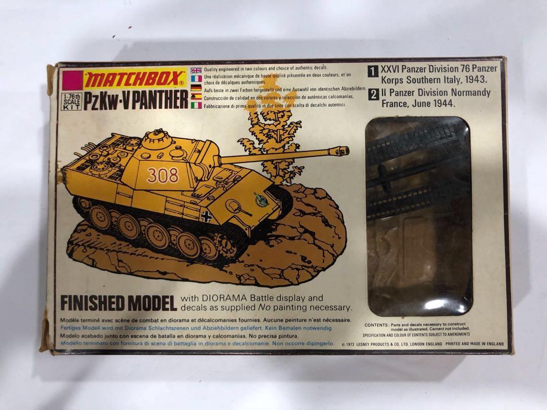 Vintage Matchbox WWII German Nazi Panther Panzer Tank Diorama Plastic ...