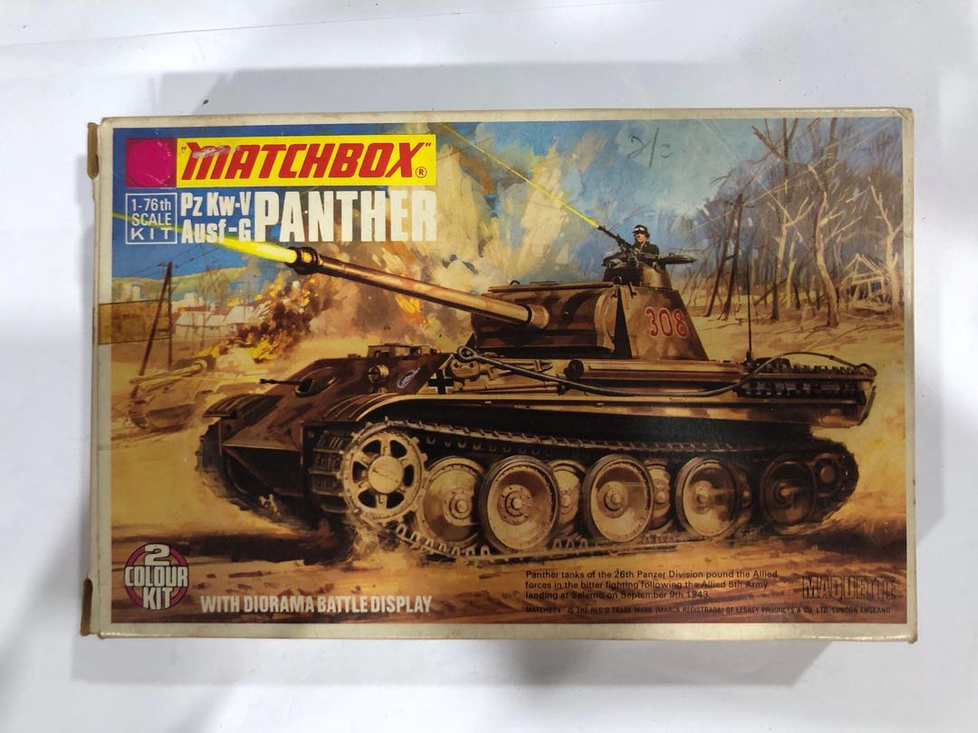 Vintage Matchbox WWII German Nazi Panther Panzer Tank Diorama Plastic ...
