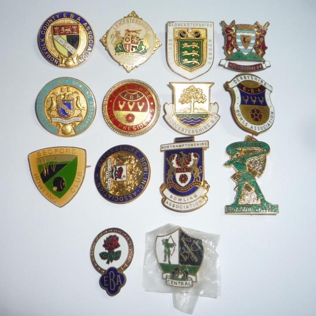 Vintage Metal LAWN BOWLS Badges 1976-1978 All Counties, Hobbies & Toys ...
