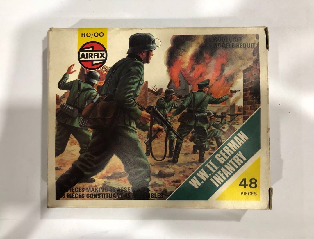 Vintage WWII German Nazi Infantry Airfix Miniature Toy Soldiers Diorama ...