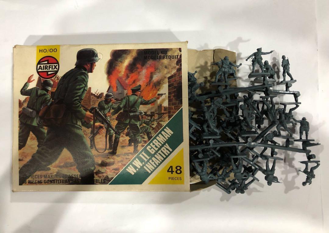 Vintage WWII German Nazi Infantry Airfix Miniature Toy Soldiers Diorama ...