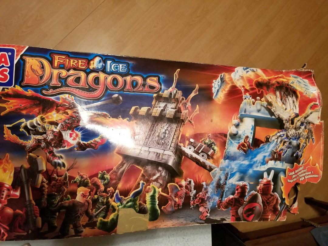 極罕有 Megabloks Fire Ice DRAGON MOUNTAIN, 興趣及遊戲, 玩具 & 遊戲類 - Carousell