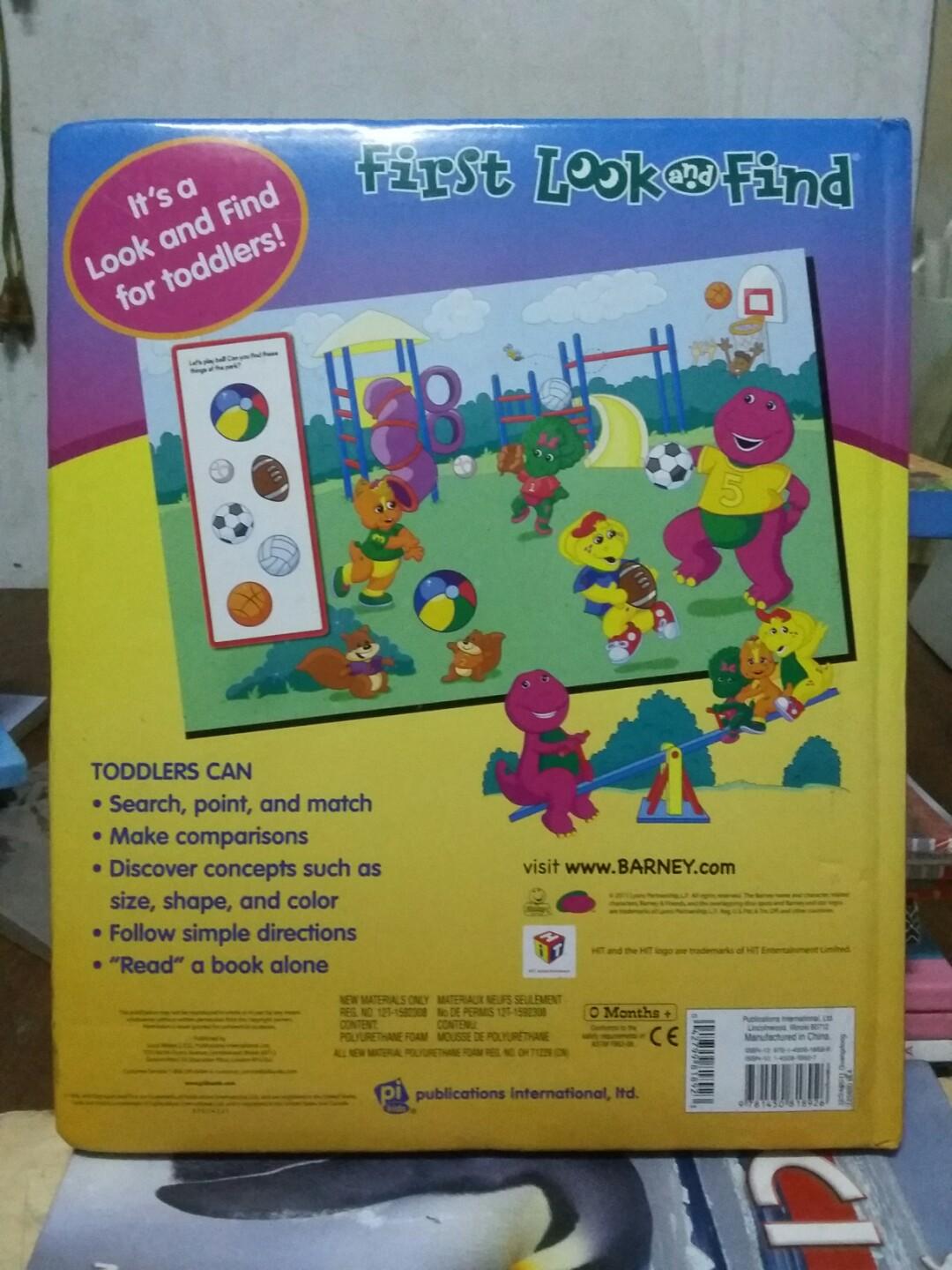 Barney - First Look and Find, Buku & Alat Tulis, Buku di Carousell