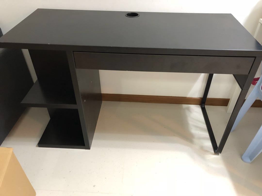 Black IKEA desk, Furniture & Home Living, Furniture, Tables & Sets on ...