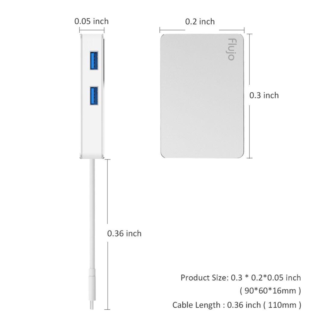 BNIB Flujo Multi-Function USB-C Adapter Hub with Power Delivery ...