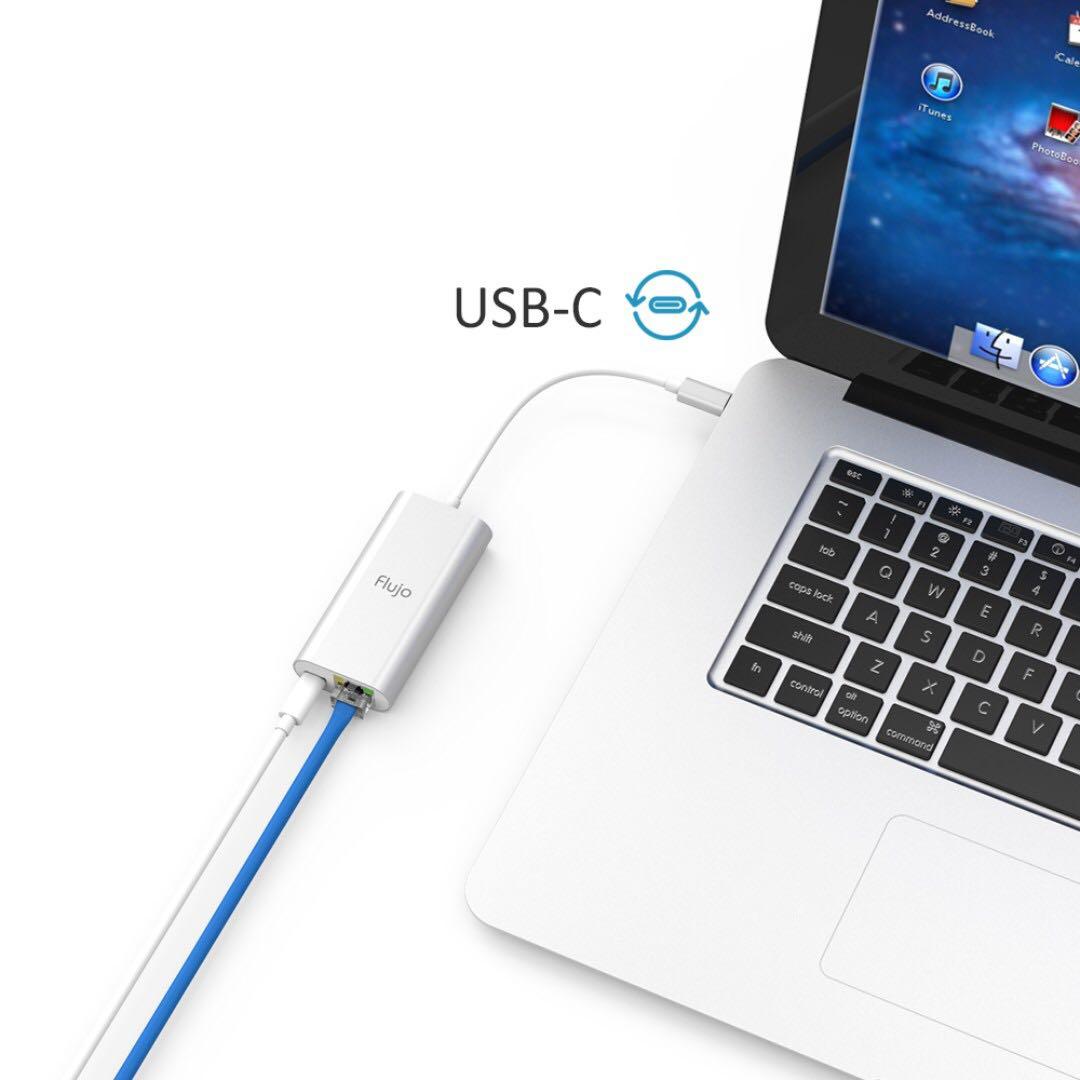 BNIB Flujo USB-C To Gigabit Ethernet Adapter With Power Delivery ...