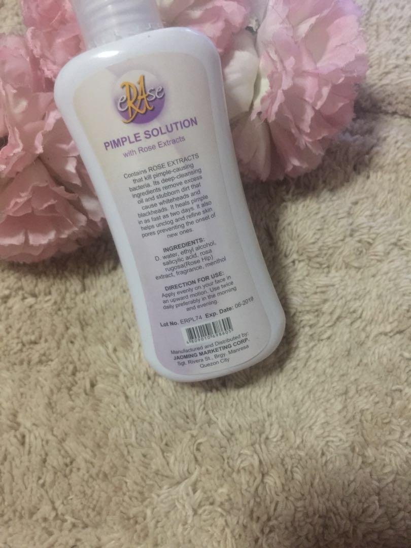 ERASE PIMPLE SOLUTION, Beauty & Personal Care, Face, Face Care on Carousell