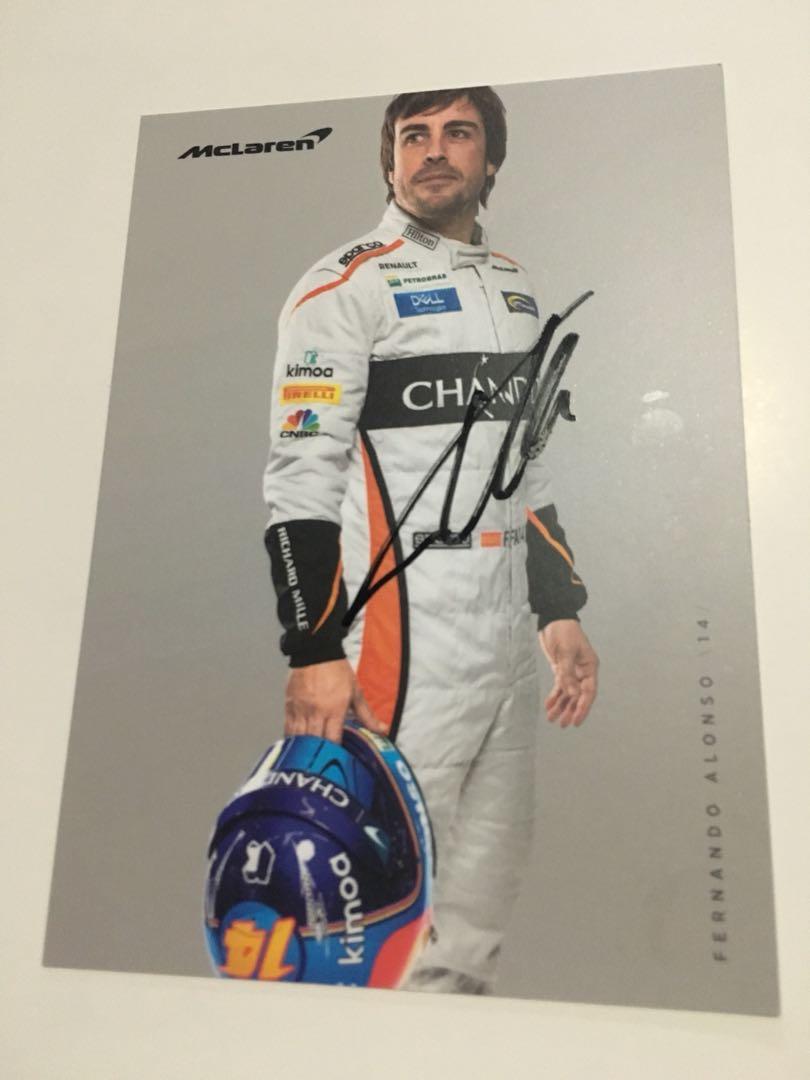 F1 Fernando Alonso signed autograph card Grand Prix, Hobbies & Toys ...