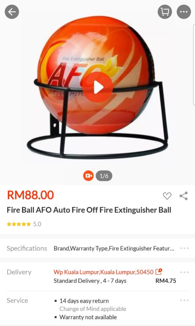 Fireball Extinguisher Ball - AFO, Health & Nutrition, Assistive & Rehabilatory Aids, Adult ...