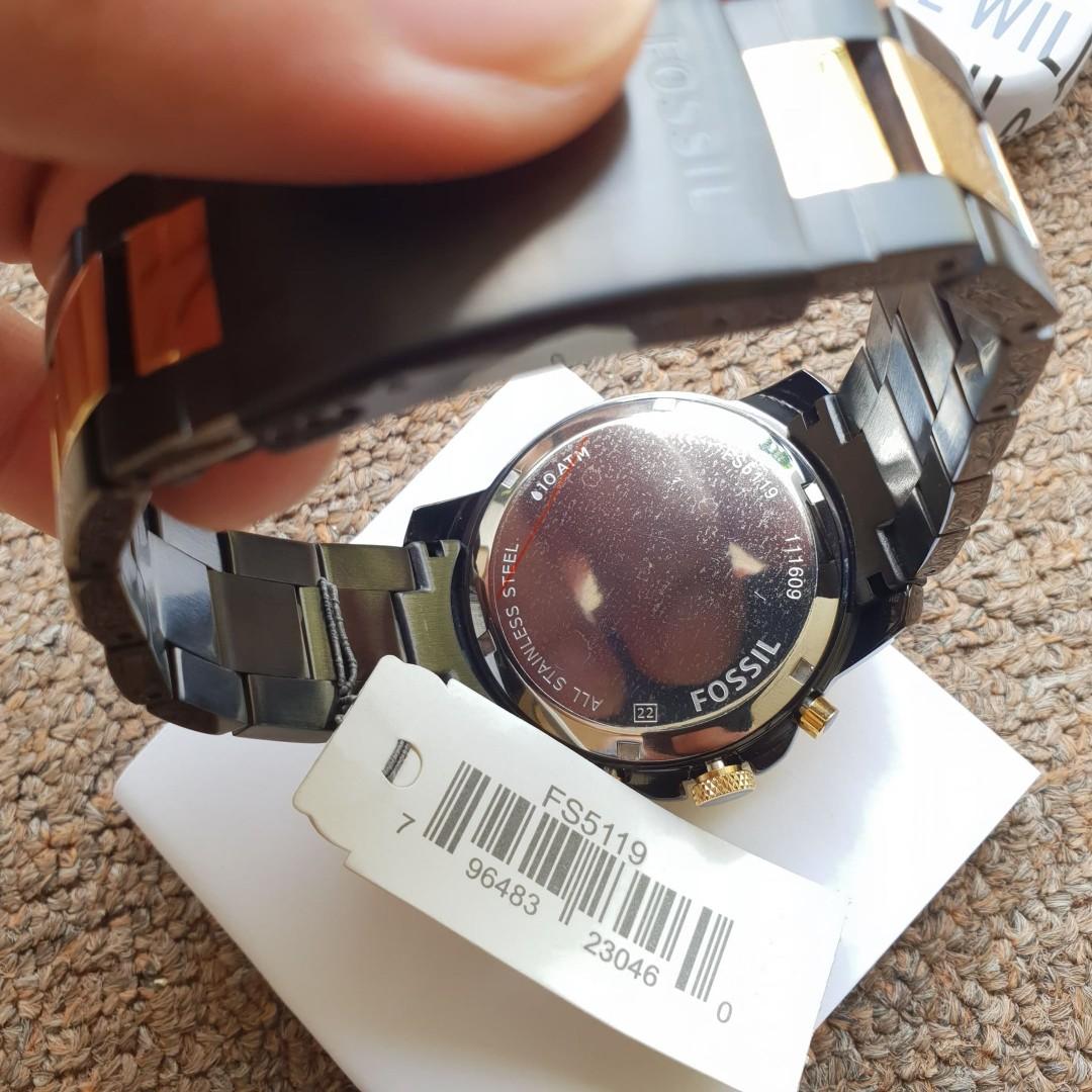 Fossil Grant Chronograph Black Dial Two-tone Men's Watch - FS5119, Men ...