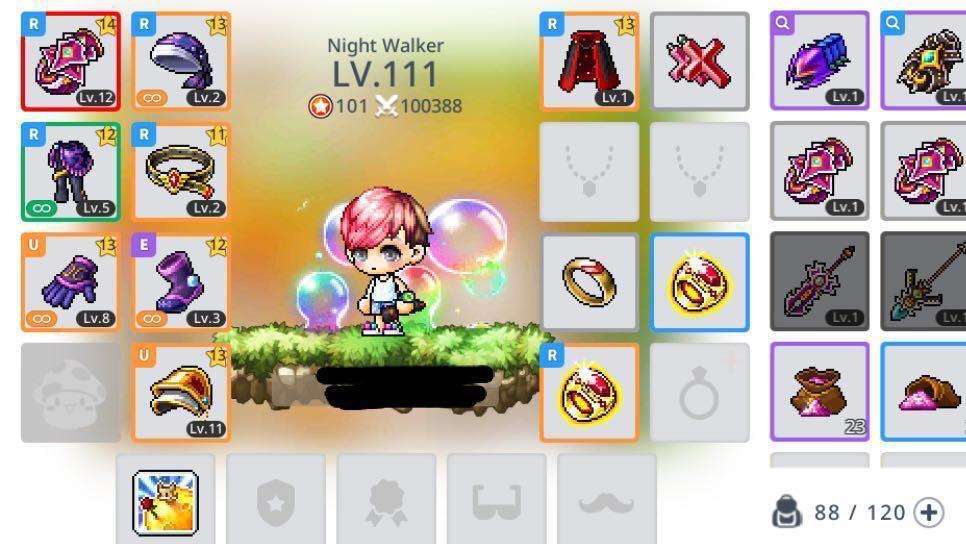 Maplestory M NightWalker Asia2 Scania, Video Gaming, Gaming Accessories ...