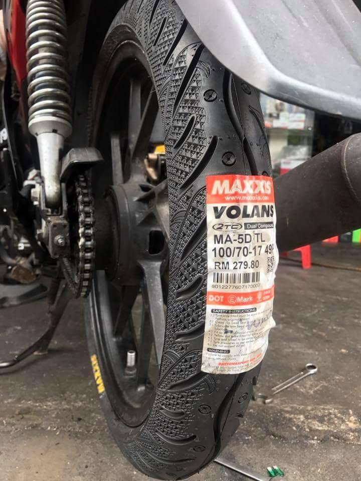 Maxxis Volans 80/80 100/70 17 Tubeless Yamaha Sniper Nova Mhr Racing ...
