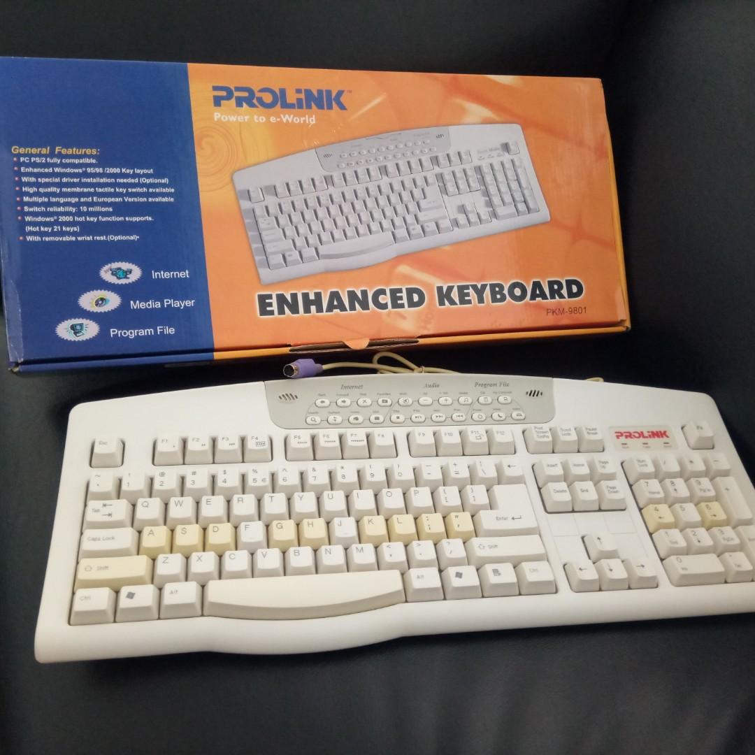 PROLINK Enhanced Keyboard (PKM-9801). New, never used, TV & Home ...
