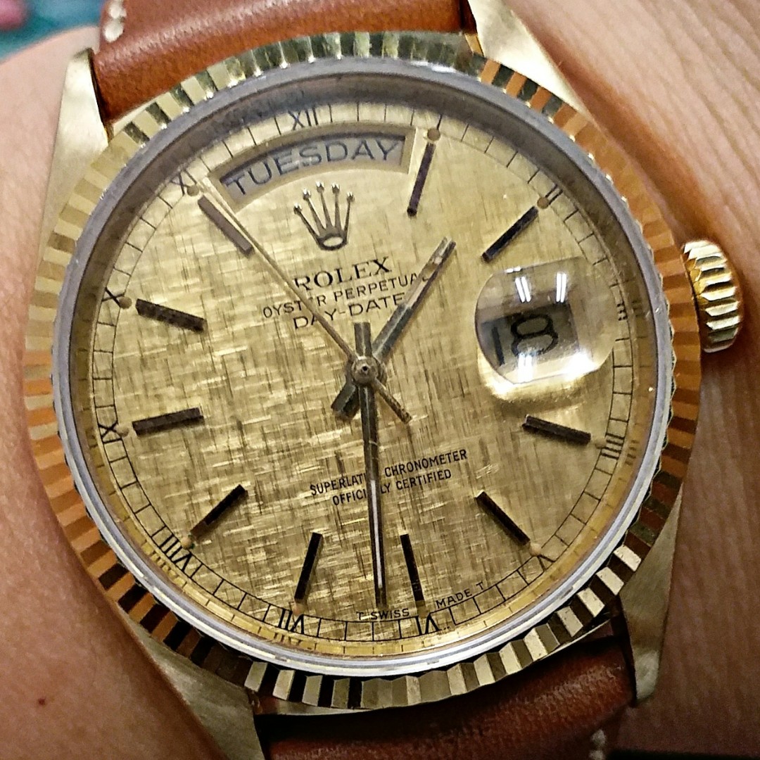 Rolex Day Date 18038 18K Gold President Watch 1993, Luxury, Watches on ...