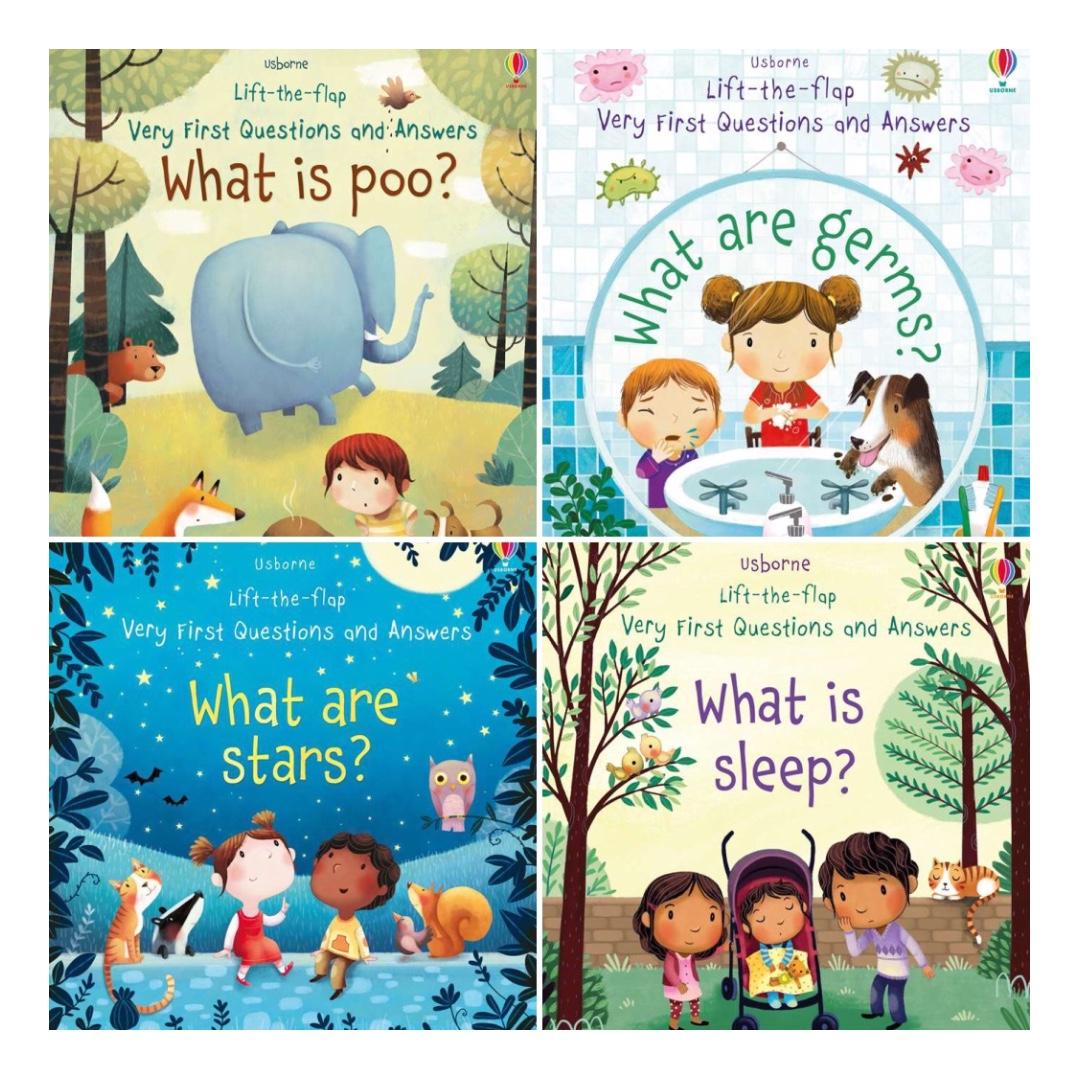 [Set of 4 books] Lift-the-flap very first questions and answers series ...
