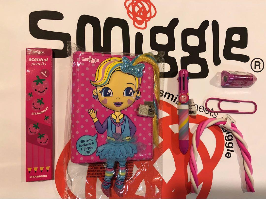 (Smiggle Combo Set) Squad Legs Small Lockable Notebook, Hobbies & Toys ...
