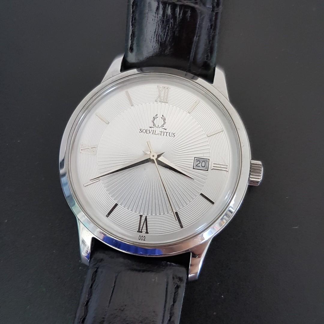 Solvil Titus Vintage Watch with Chinese Engraving Caseback, Luxury ...