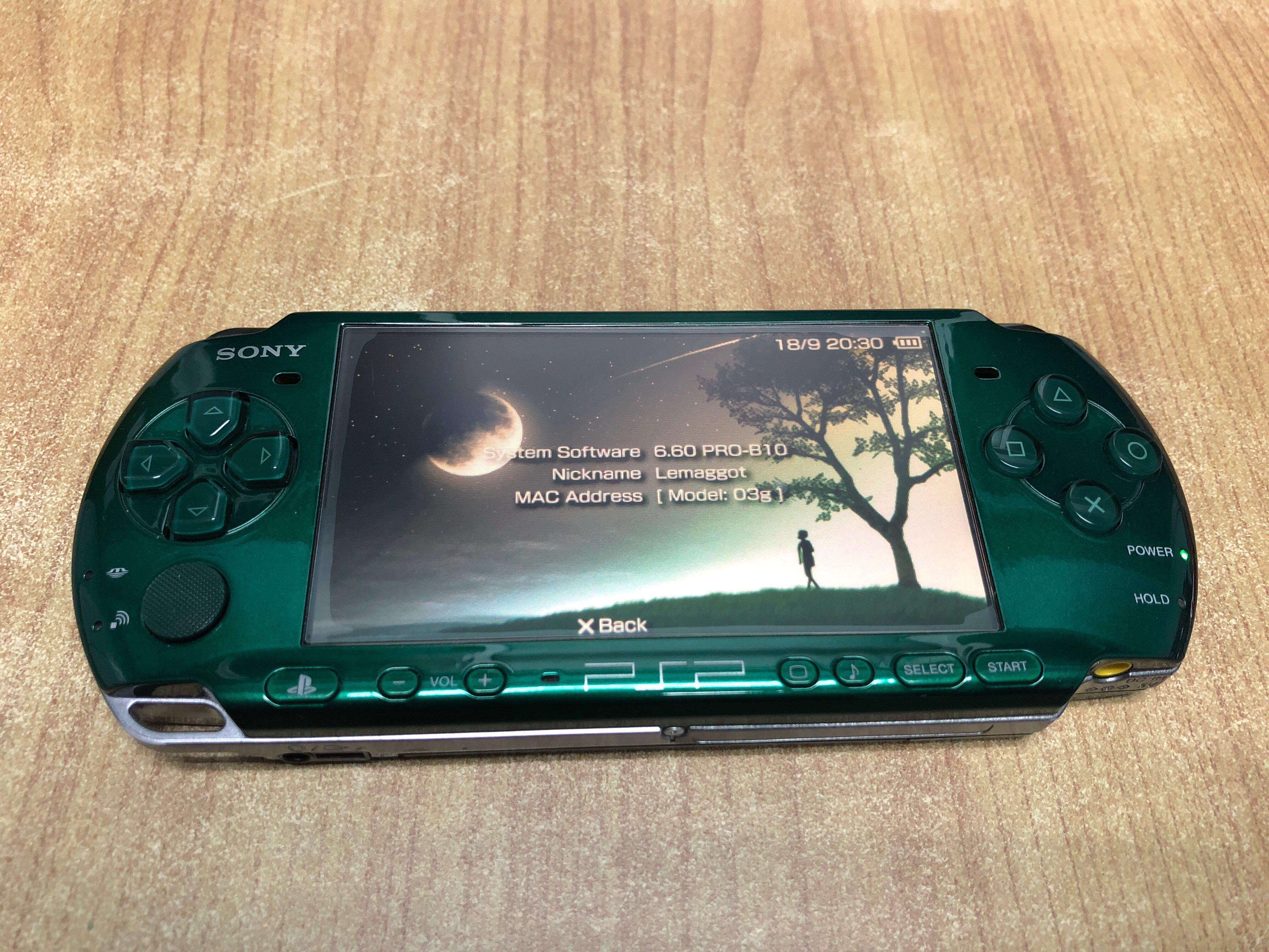 Sony PSP 3000 Metallic Green (MODIFIED), Video Gaming, Video Game ...