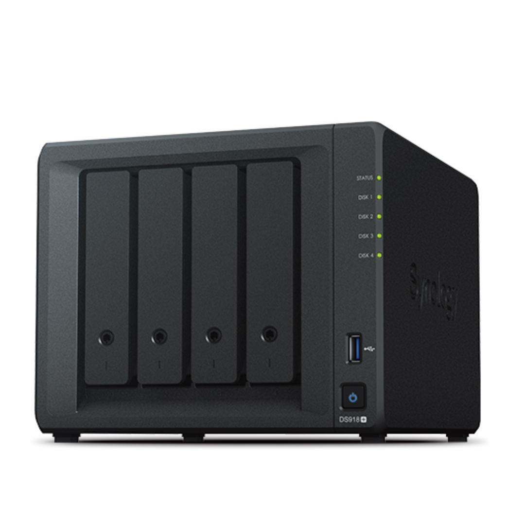 Synology DiskStation DS918+ 4 Bay NAS Enclosure Server Brand New In Box ...
