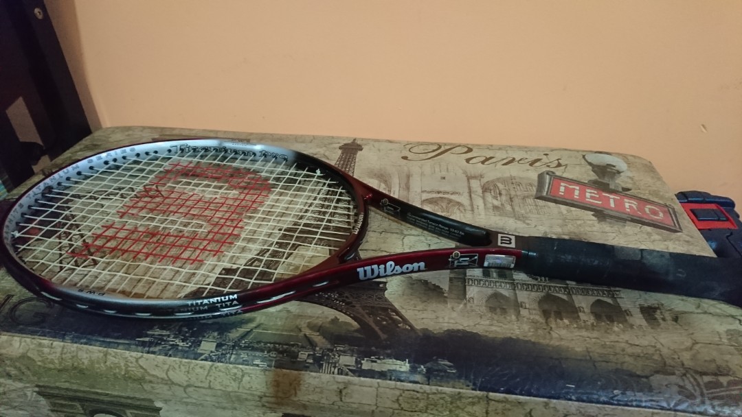 Wilson Titanium Pro Tennis Racquet, Sports Equipment, Sports & Games ...