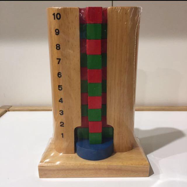 Wooden Ten Storey Counting Tower, Hobbies & Toys, Toys & Games on Carousell