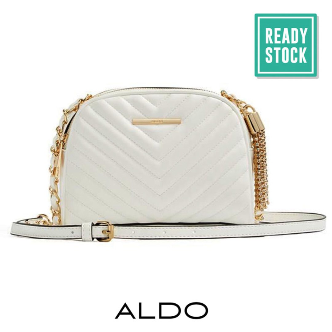 AUTHENTIC ALDO CHEVRON QUILTED CROSS BODY BAG (WHITE) *AL082 (READY ...