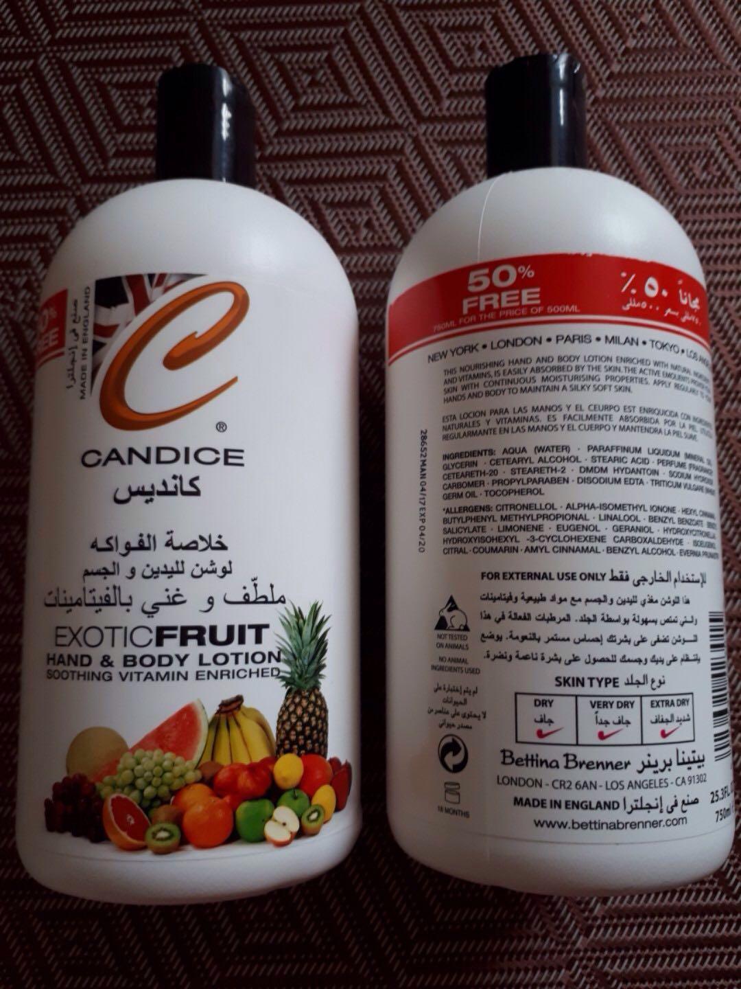 CANDICE EXOTIC FRUIT HAND & BODY LOTION, Beauty & Personal Care, Bath ...