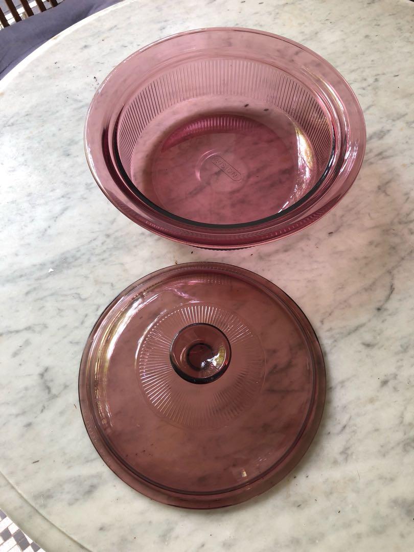 Corning Pyrex Vision ware purple (blue velvet) vintage glass casserole ...
