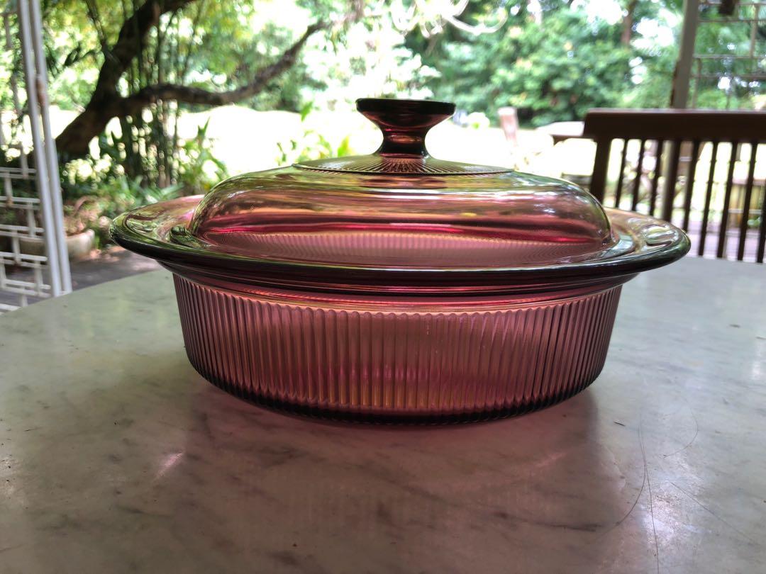 Corning Pyrex Vision ware purple (blue velvet) vintage glass casserole ...