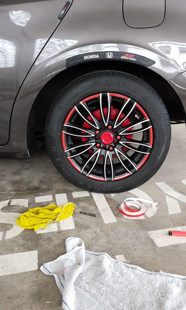 Honda Stream 16" tyres & rim, Car Accessories, Tyres & Rims on Carousell