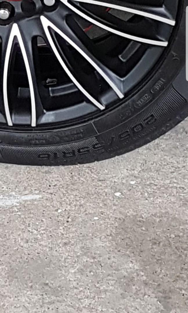 Honda Stream 16" tyres & rim, Car Accessories, Tyres & Rims on Carousell