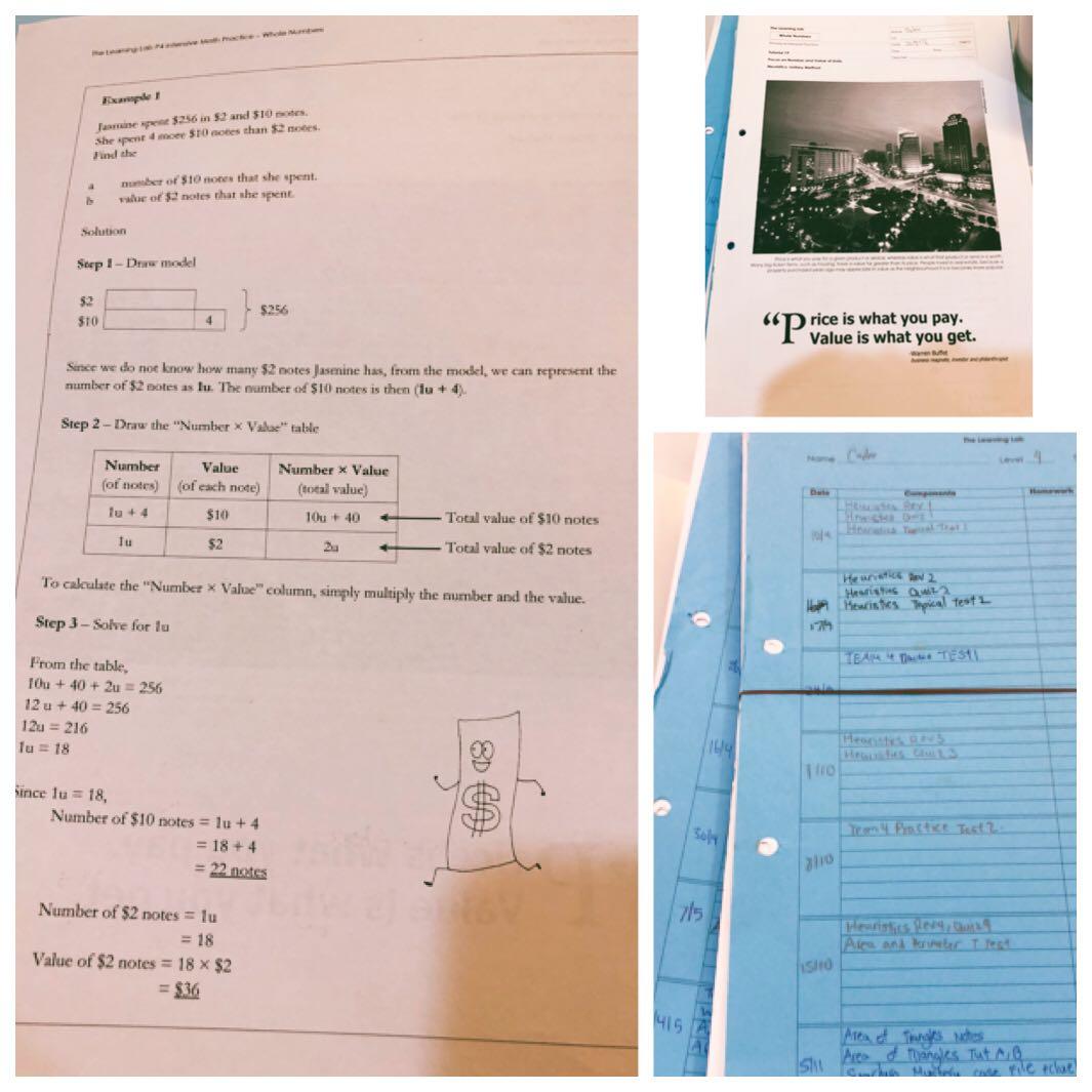 Learning lab’s p4 math worksheets and practise papers done /model ...