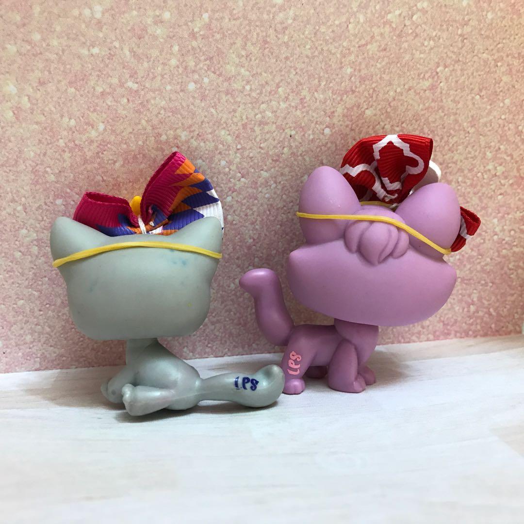 Littlest Pet Shop lps sitting shorthair and purple fox (blind bag pets ...