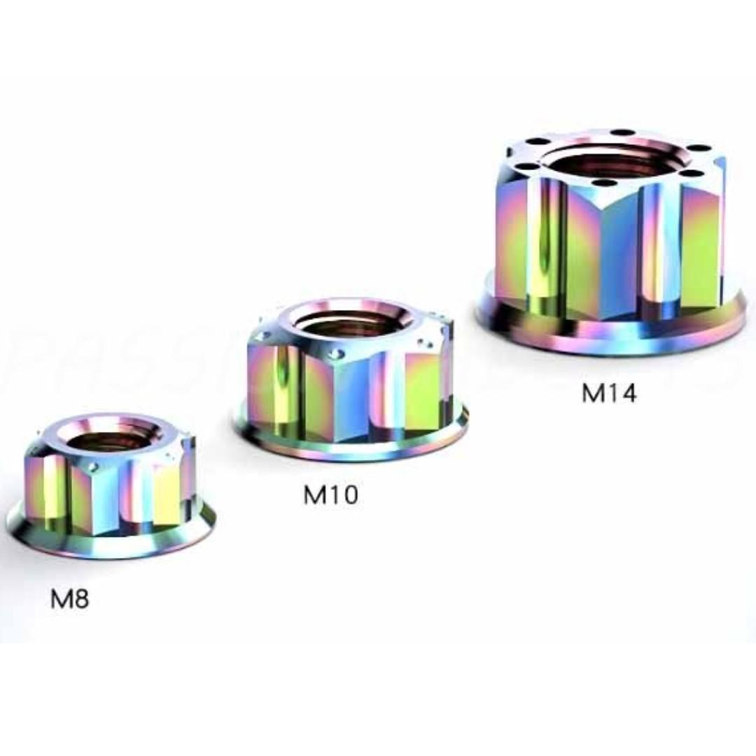 Rainbow M5 / M6 / M8 / M10 / M12 / M14 Titanium Nut, Sports Equipment ...