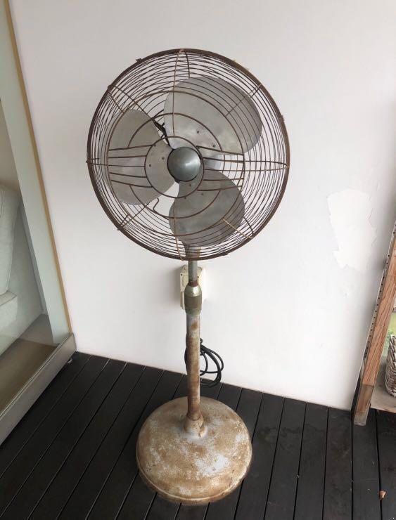 Rare Vintage Stand Fan, metal (1950’s/60’s), Furniture & Home Living ...