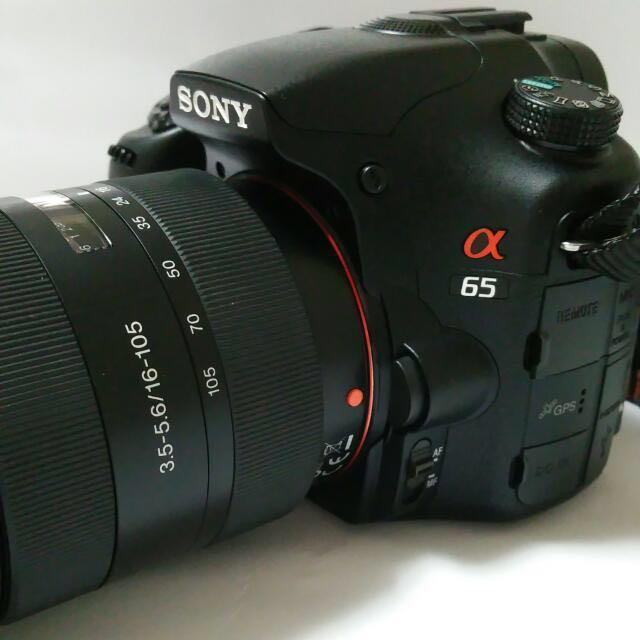 Sony SLT A-65 Interchangeable Lens Camera W/16-105mm Lens(Total 3 Lens ...