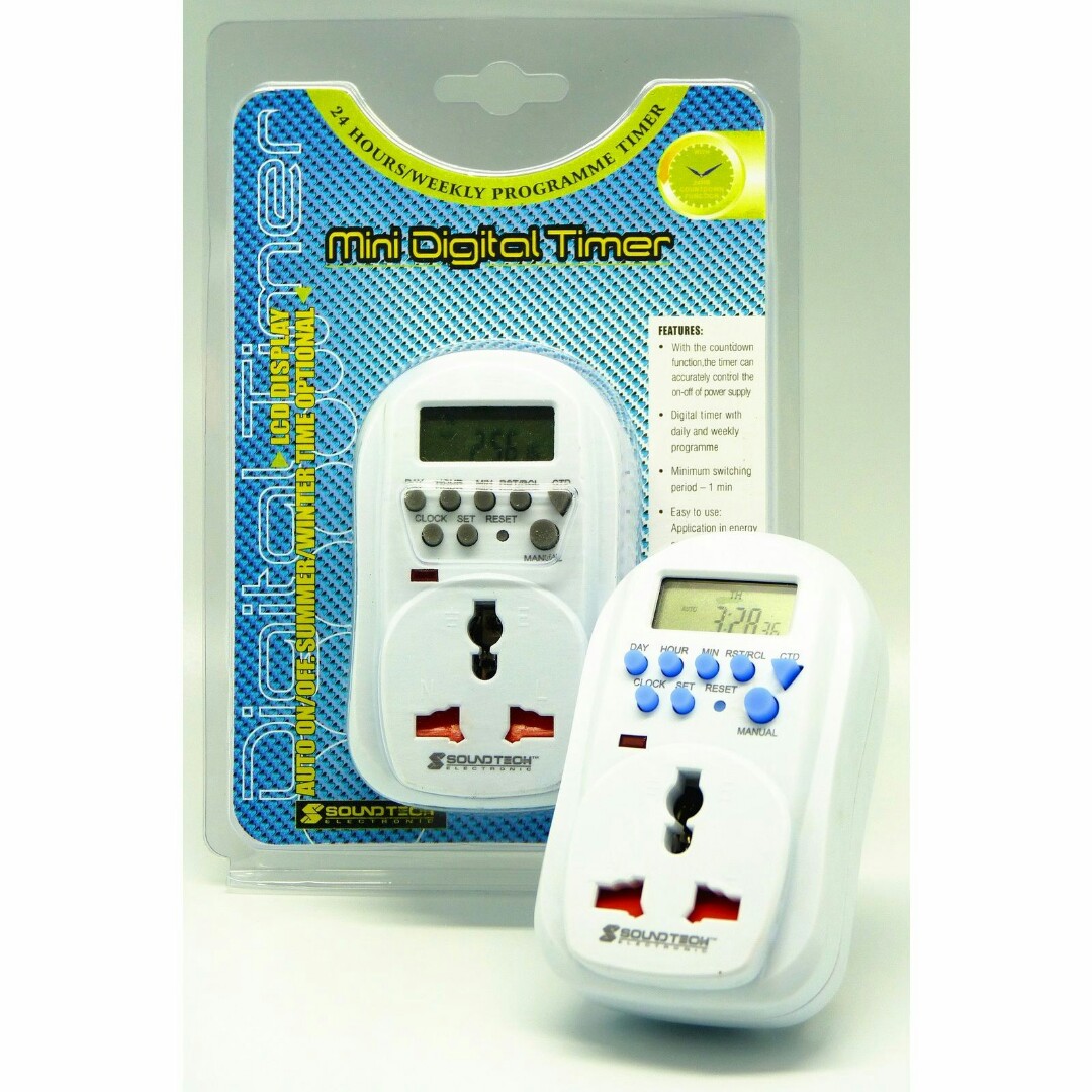 SOUNDTEOH MDT-269 MINI DIGITAL TIMER SOCKET PLUG, TV & Home Appliances ...