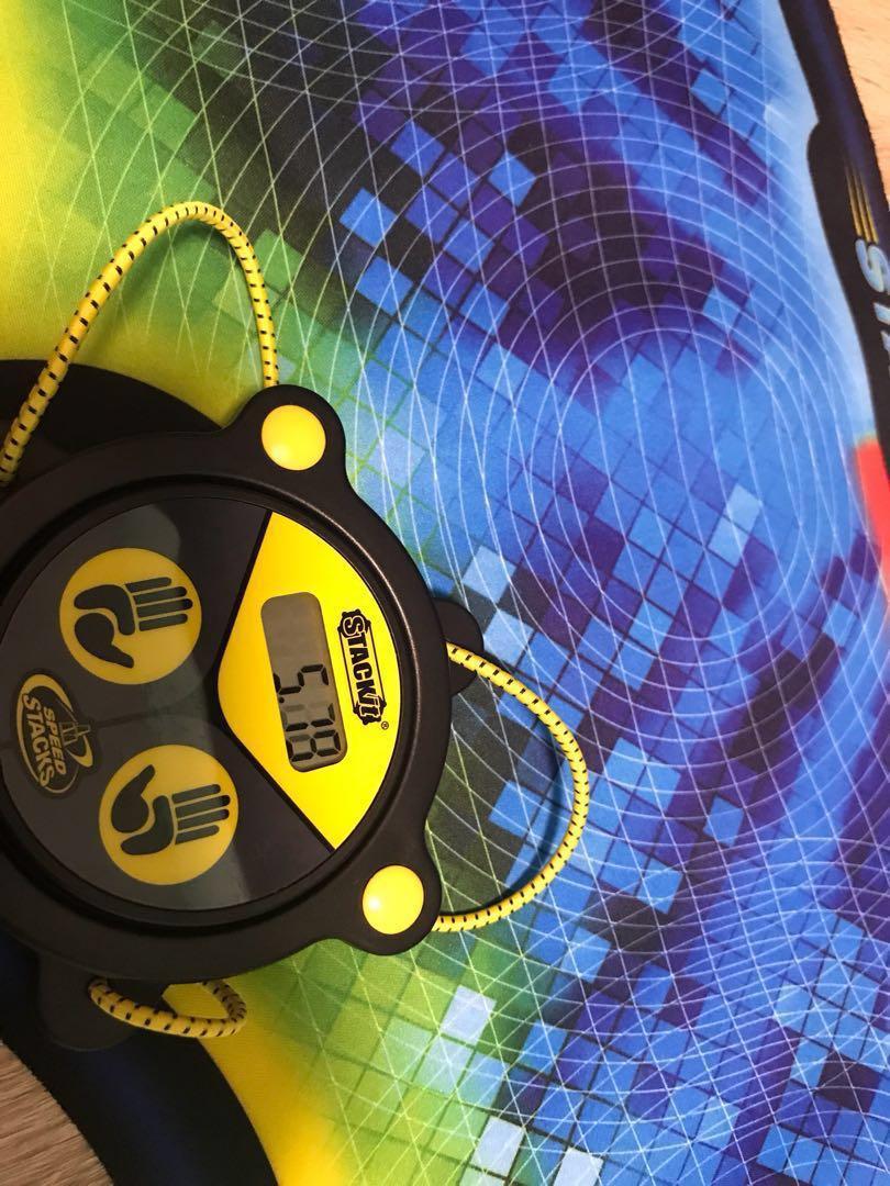 Speed stacks timer and mat, Hobbies & Toys, Toys & Games on Carousell