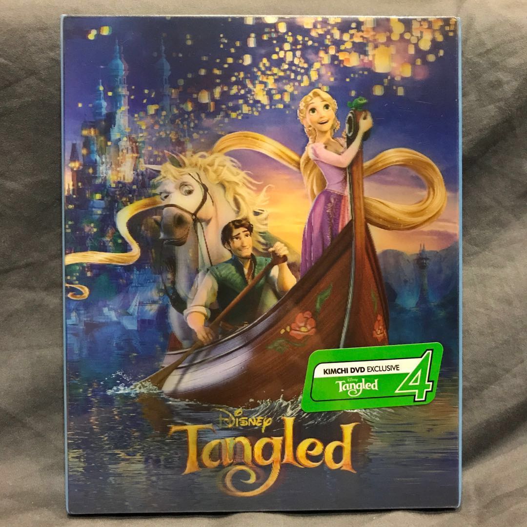 TANGLED 3D+2D Blu-ray Steelbook Korea KimchiDVD Exclusive Lenticular Slip Bluray BRAND NEW MINT ...