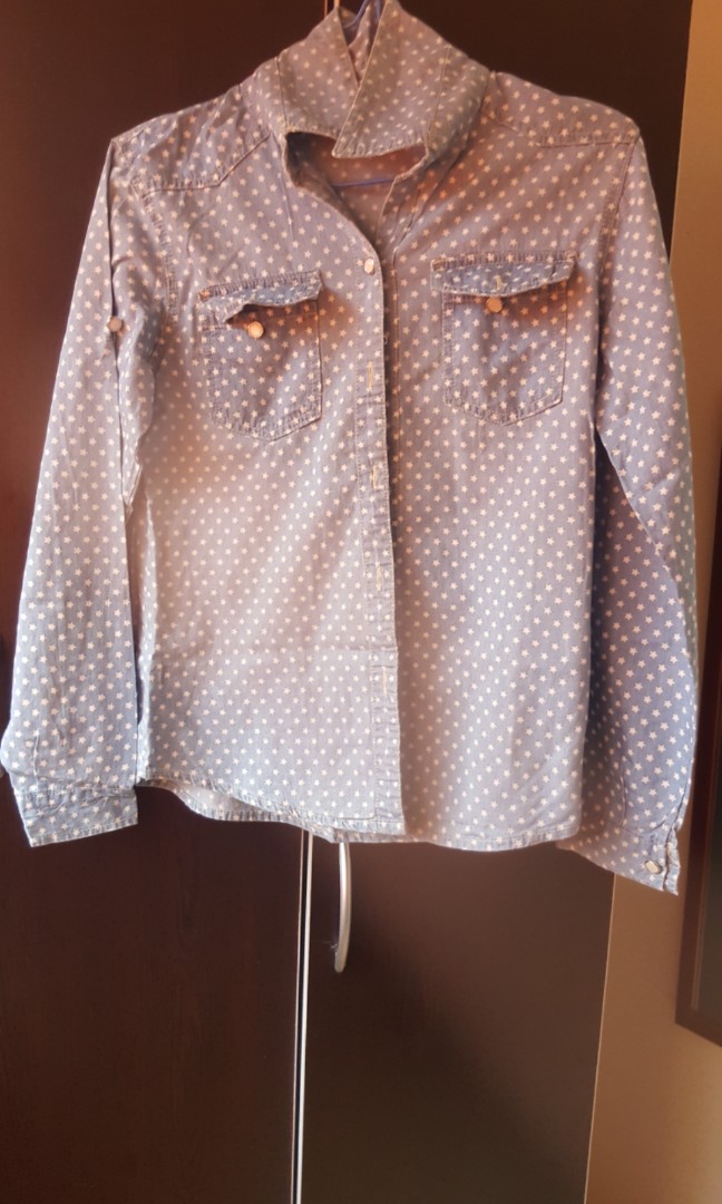 Womens Denim Sando and Long sleeve, Women's Fashion, Tops, Longsleeves ...