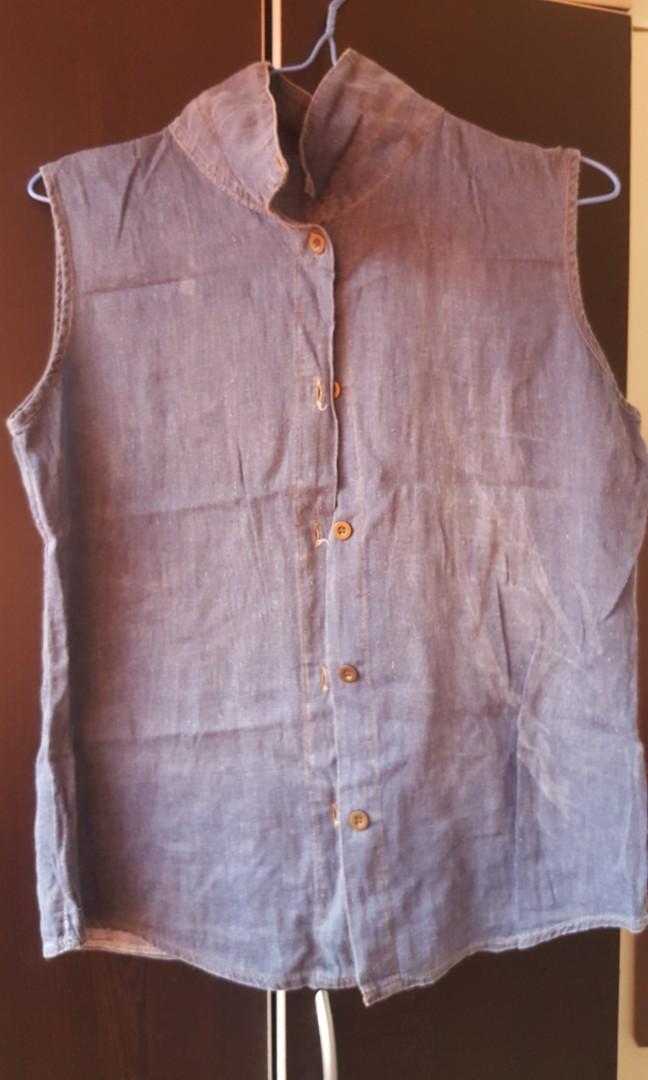 Womens Denim Sando and Long sleeve, Women's Fashion, Tops, Longsleeves ...