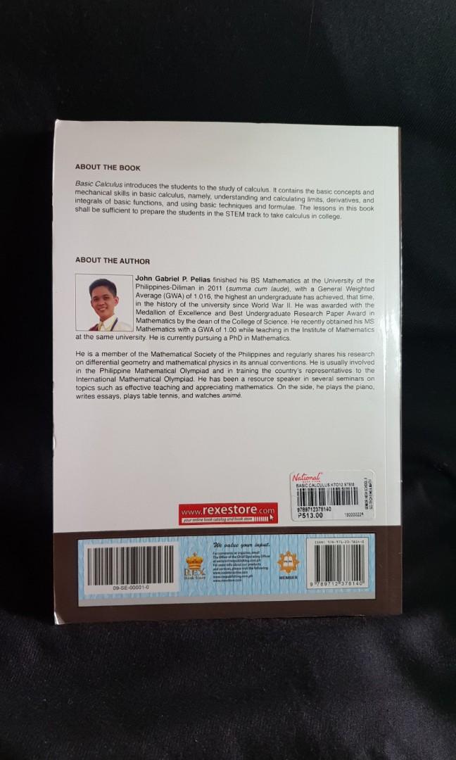 Basic Calculus by John Gabriel Pelias, Hobbies & Toys, Books ...