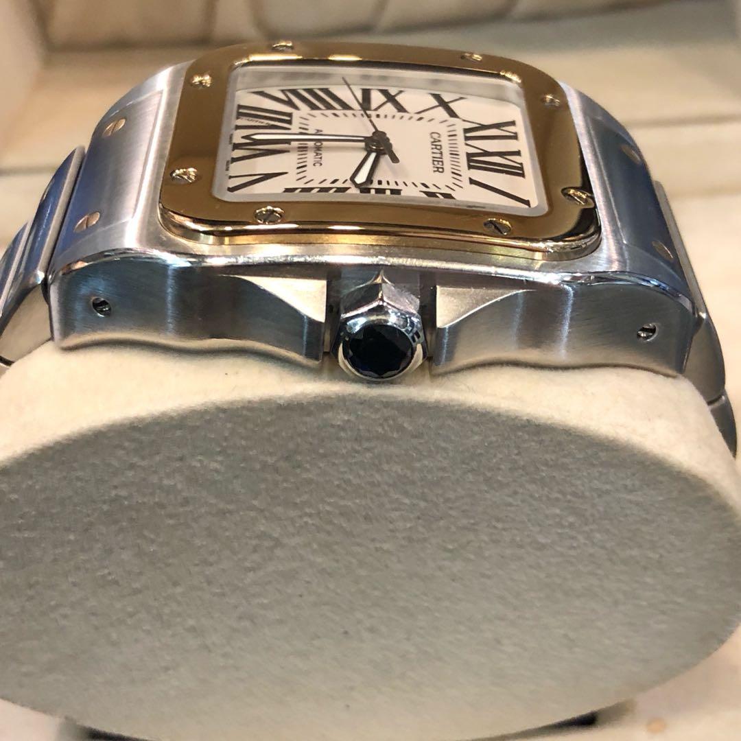 Cartier Santos 100 XL steel and gold discontinued model, Luxury ...