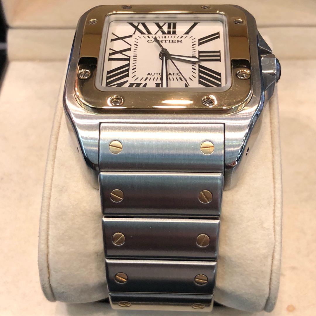 Cartier Santos 100 XL steel and gold discontinued model, Luxury ...