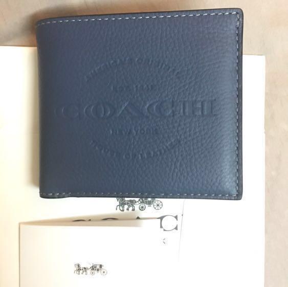 Coach Men House of Leather 1941 Demin Color Double Billfold Wallet, Men ...