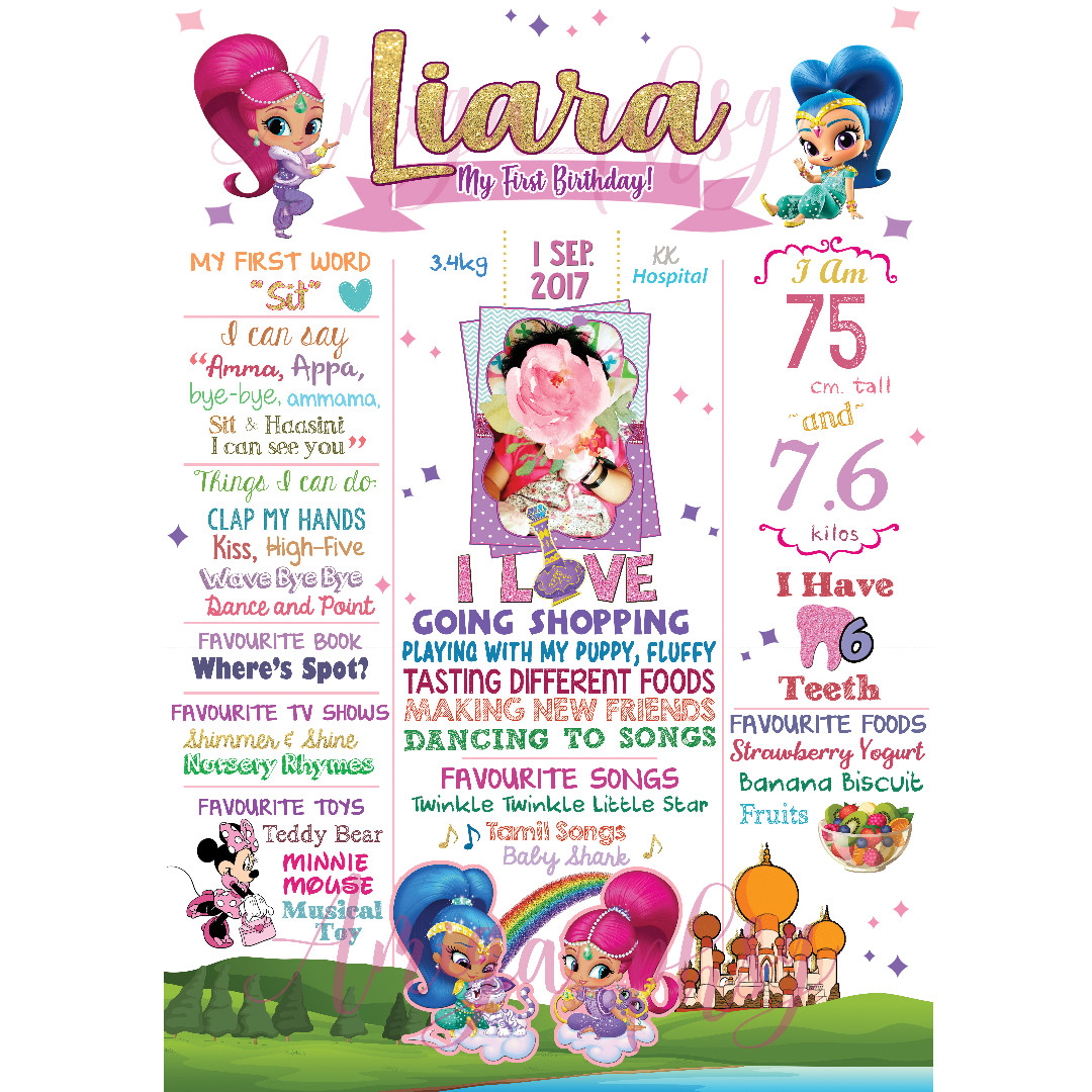 DESIGN & LAYOUT - Shimmer & Shine Theme, Babies & Kids, Babies & Kids ...