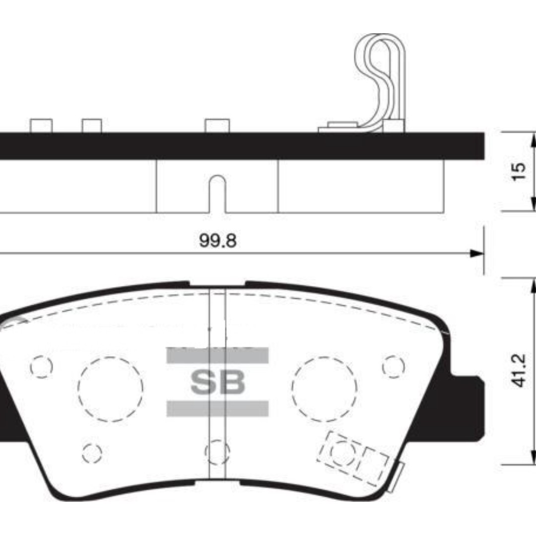 Hi-Q OEM rear brake pads - HYUNDAI KIA SSANGYONG GEELY Atlas Elantra MD ...