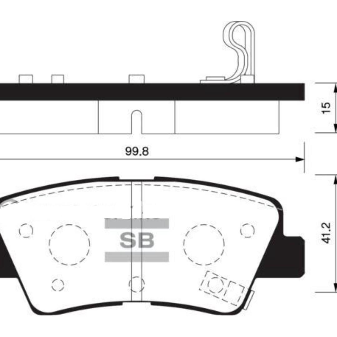 Hi-Q Sangsin rear brake pads SP1401 Hyundai Avante Elantra KIA Cerato ...